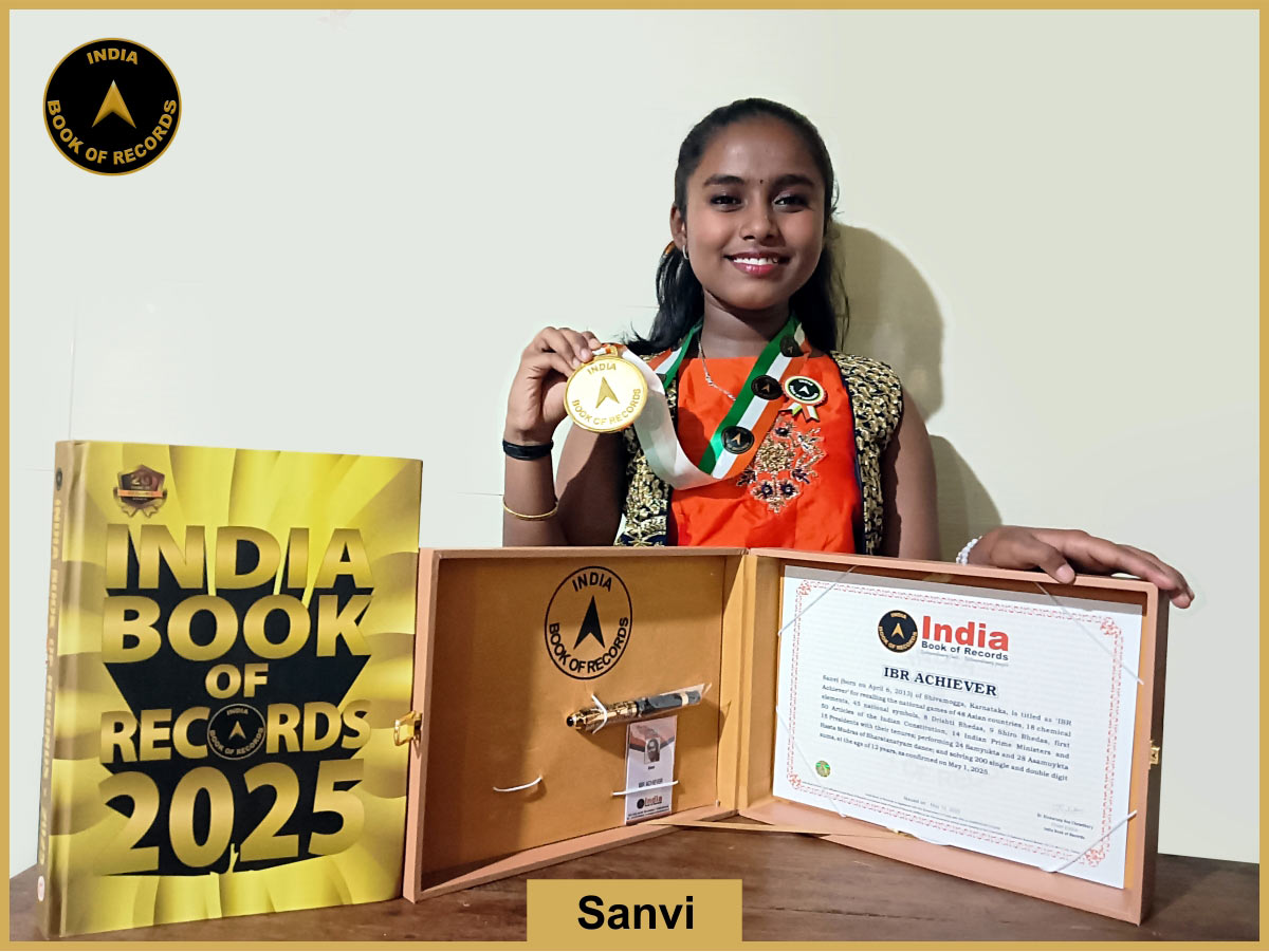 Sanvi - IBR Achiever - India Book of Records