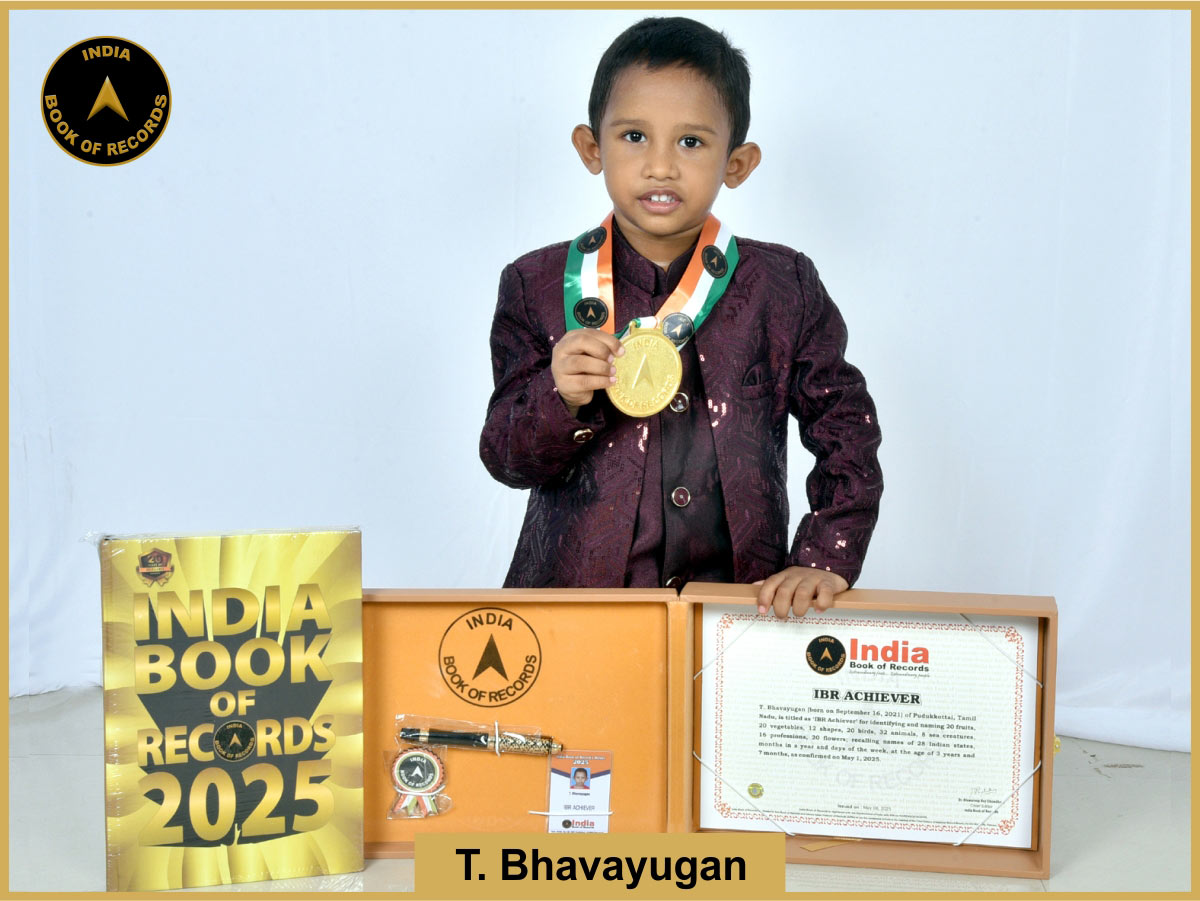 T. Bhavayugan - IBR Achiever - India Book of Records