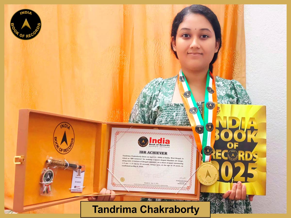 Tandrima Chakraborty- IBR Achiever - India Book of Records