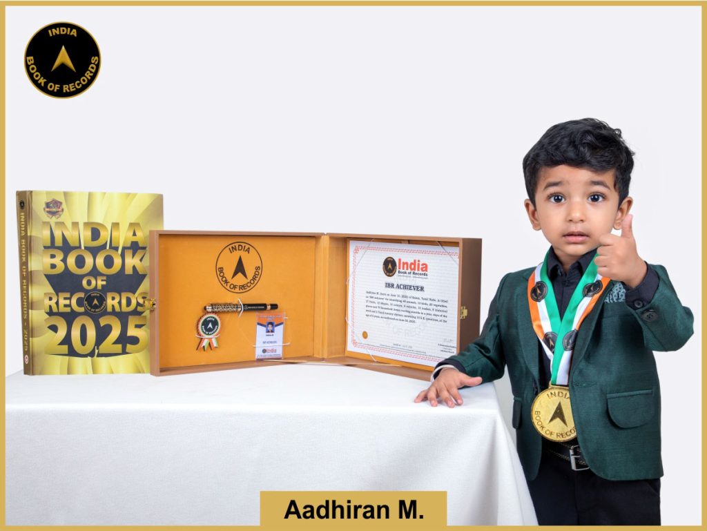 Aadhiran M. - IBR Achiever - India Book of Records