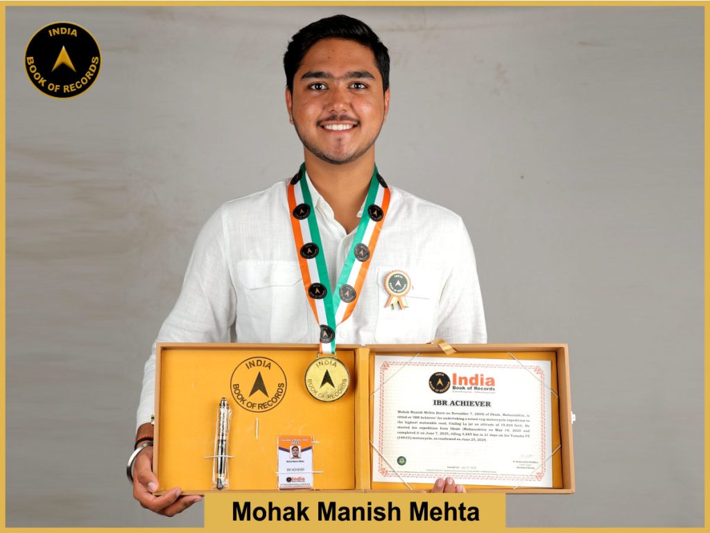 Mohak Manish Mehta - IBR Achiever