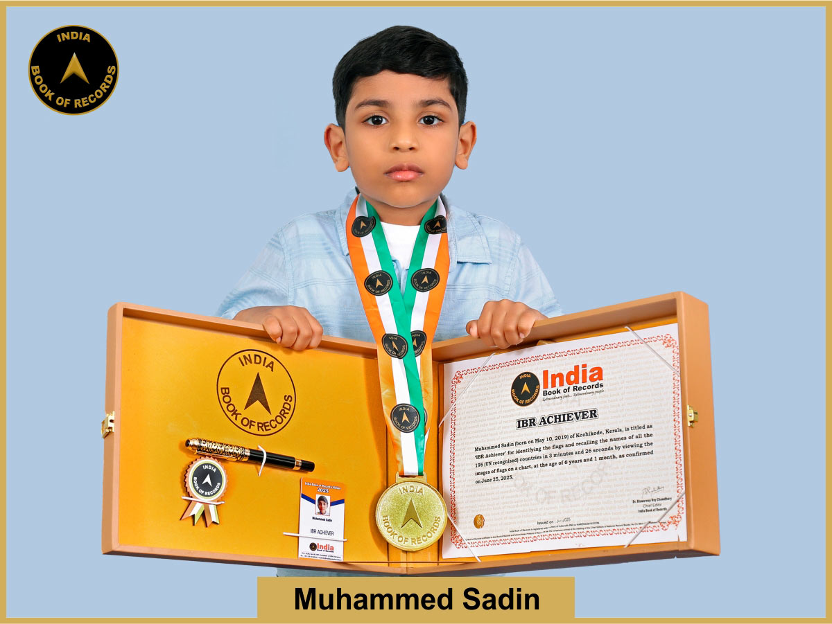 Muhammed Sadin - IBR Achiever - India Book of Records