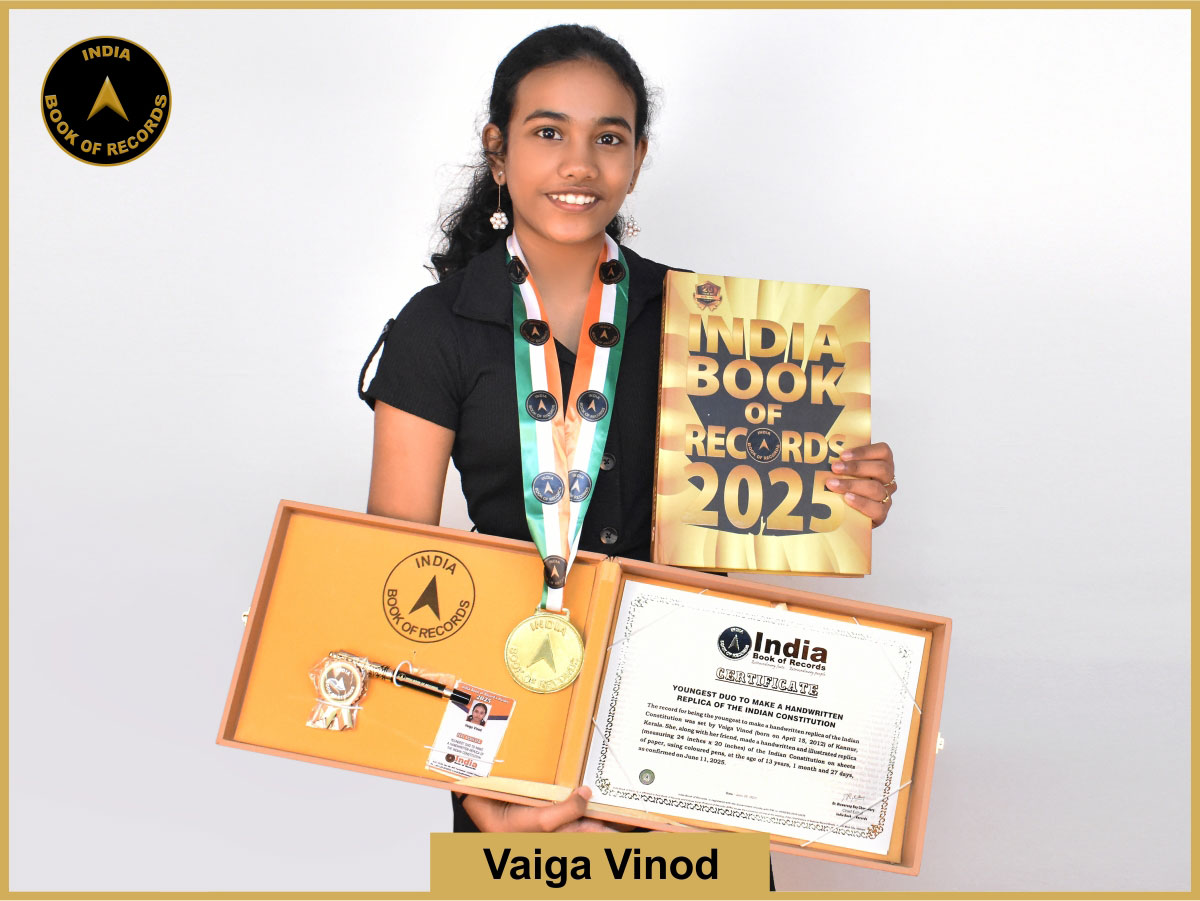 Youngest duo to make a handwritten of the Indian Constitution