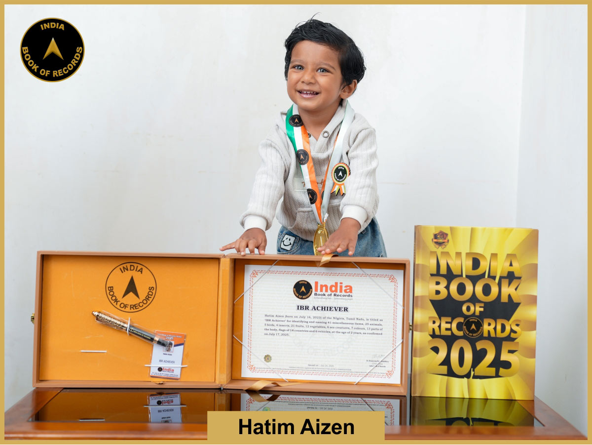 Hatim Aizen - IBR Achiever - India Book of Records