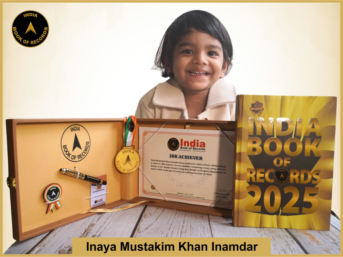 Inaya Mustakim Khan Inamdar - IBR Achiever - India Book of Records