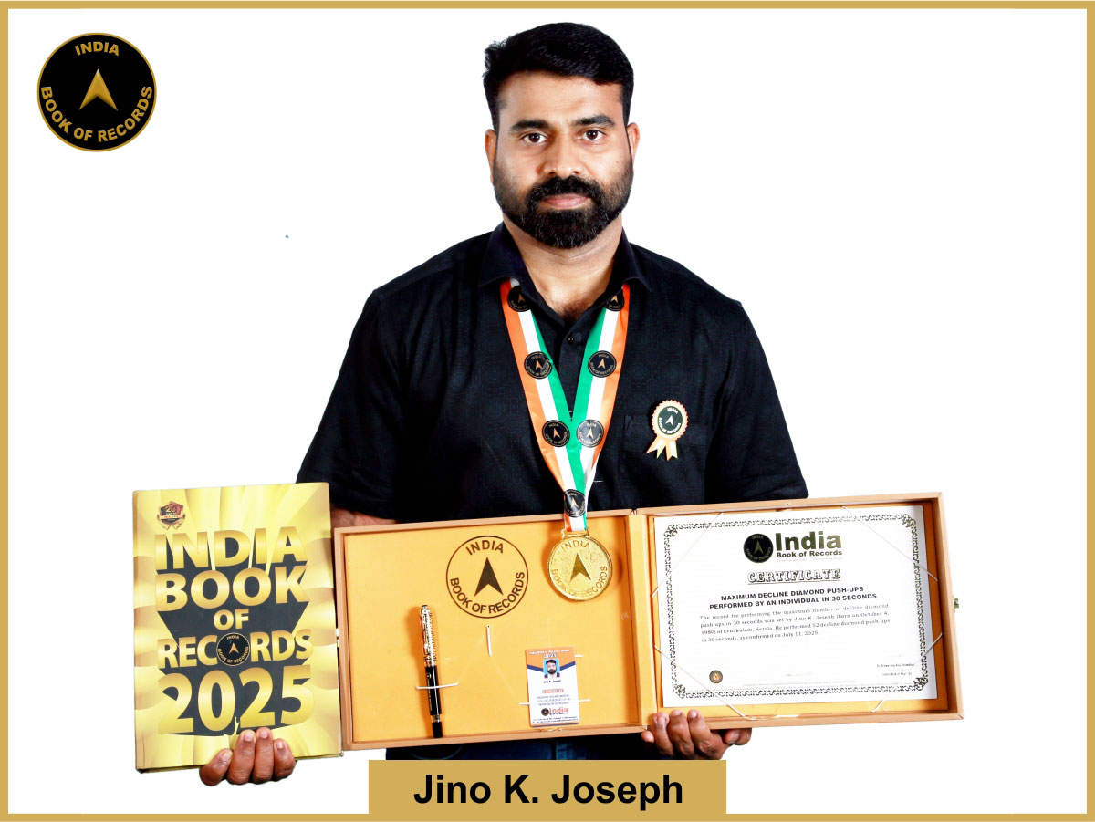 Maximum decline diamond push-ups performed by an individual