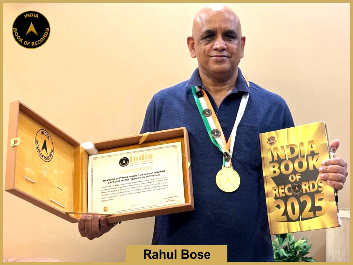 Maximum distance walked as a daily routine exercise in one year