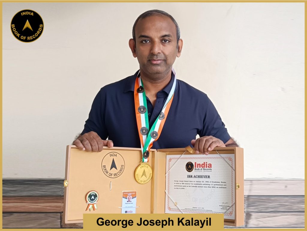 George Joseph Kalayil - IBR Achiever