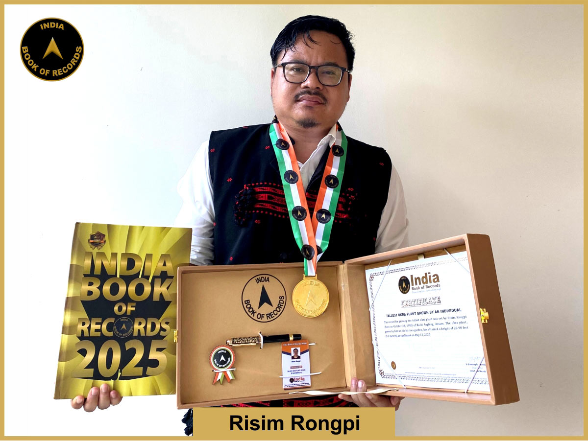 Tallest okra plant grown by an individual