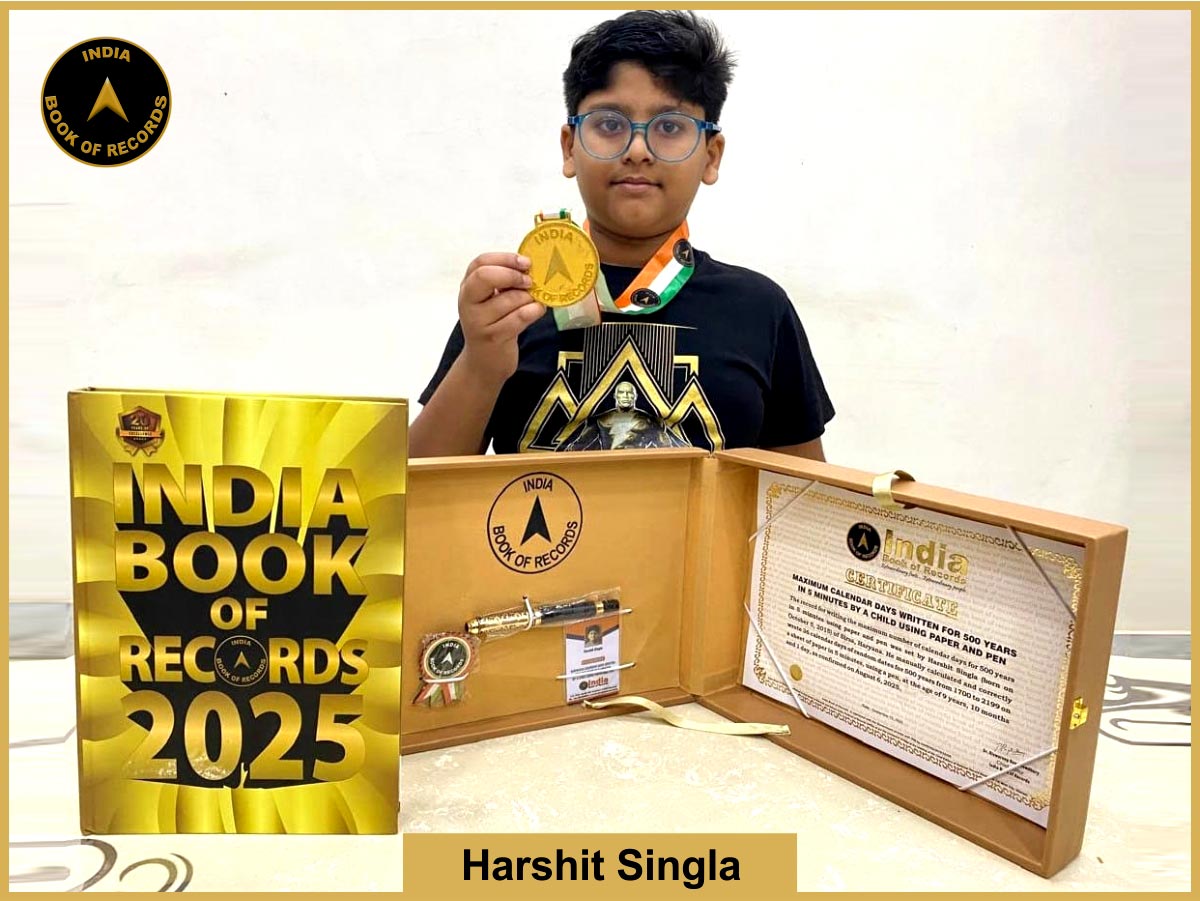 Maximum calendar days written for 500 years in 5 minutes