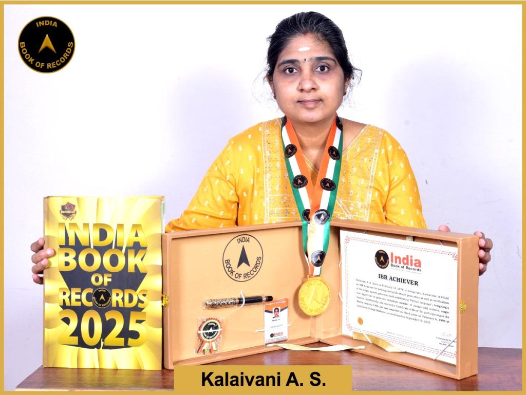 Kalaivani A. S. - IBR Achiever