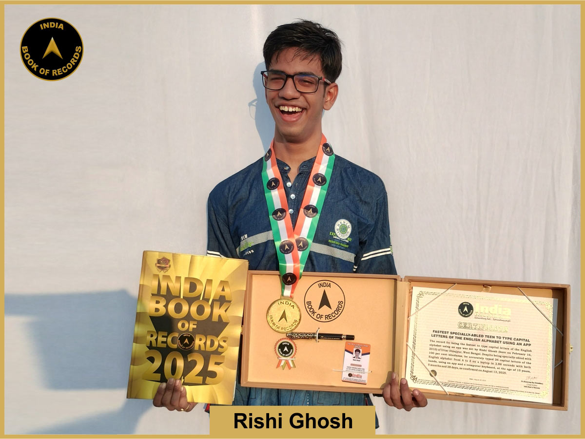 Fastest specially-abled teen to type capital letters