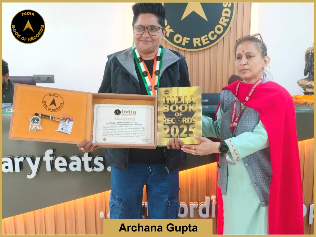 Fastest female to complete a solo Golden Triangle