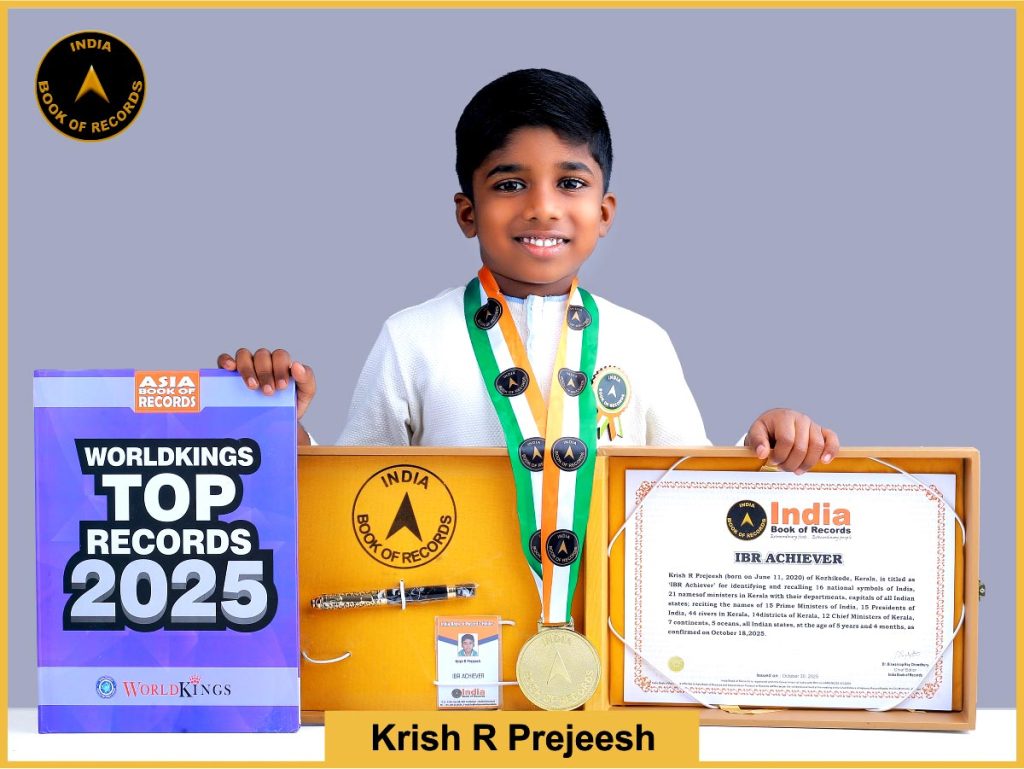 Krish R Prejeesh - IBR Achiever