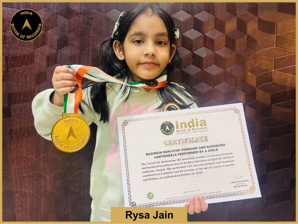 Maximum non-stop forward and backward cartwheels performed