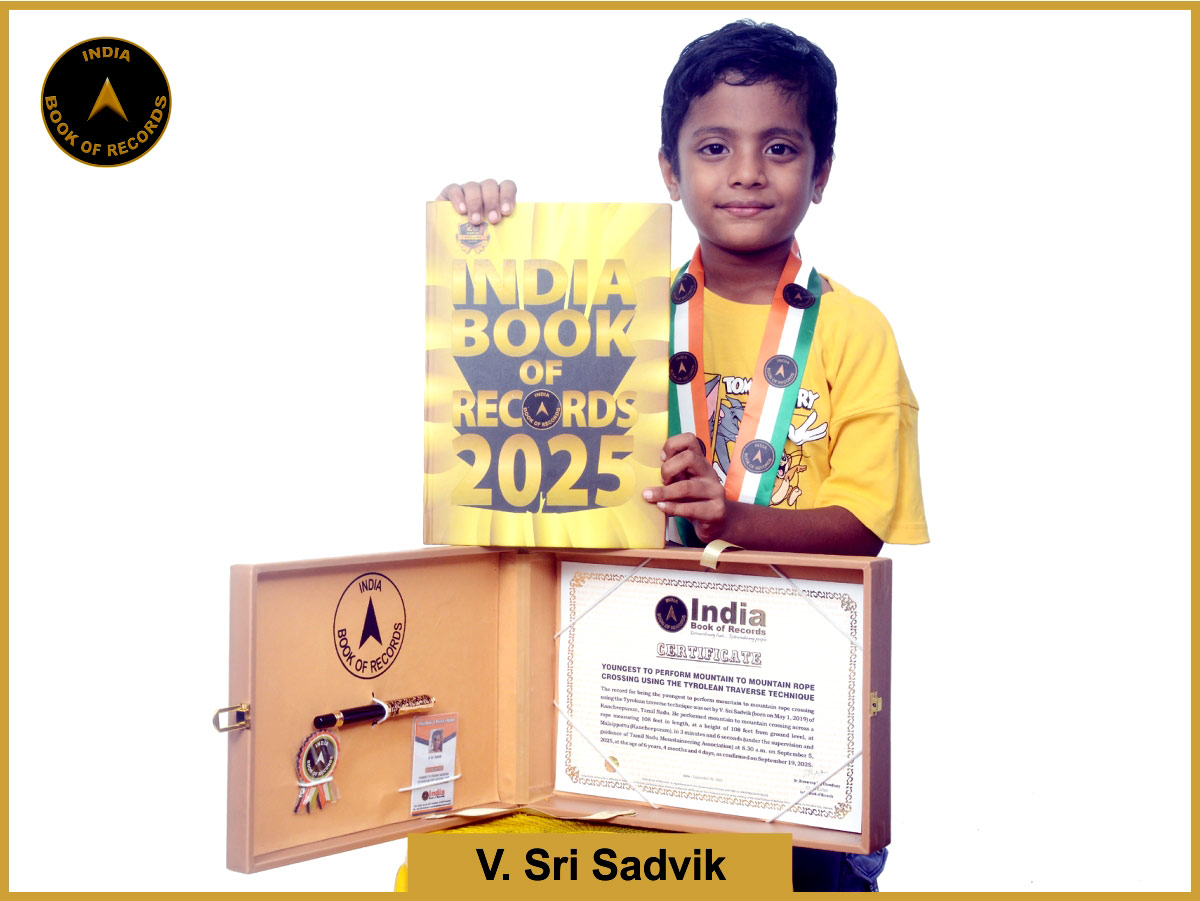 Youngest to perform mountain to mountain rope crossing