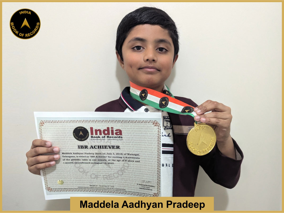 Maddela Aadhyan Pradeep - IBR Achiever