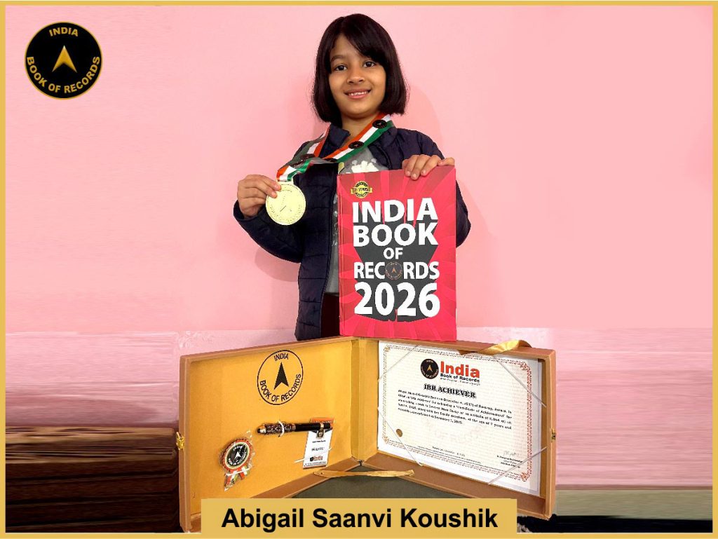 Abigail Saanvi Koushik - IBR Achiever - India Book of Records