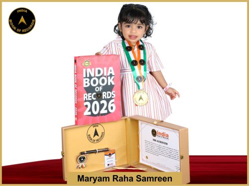 Maryam Raha Samreen - IBR Achiever - India Book of Records