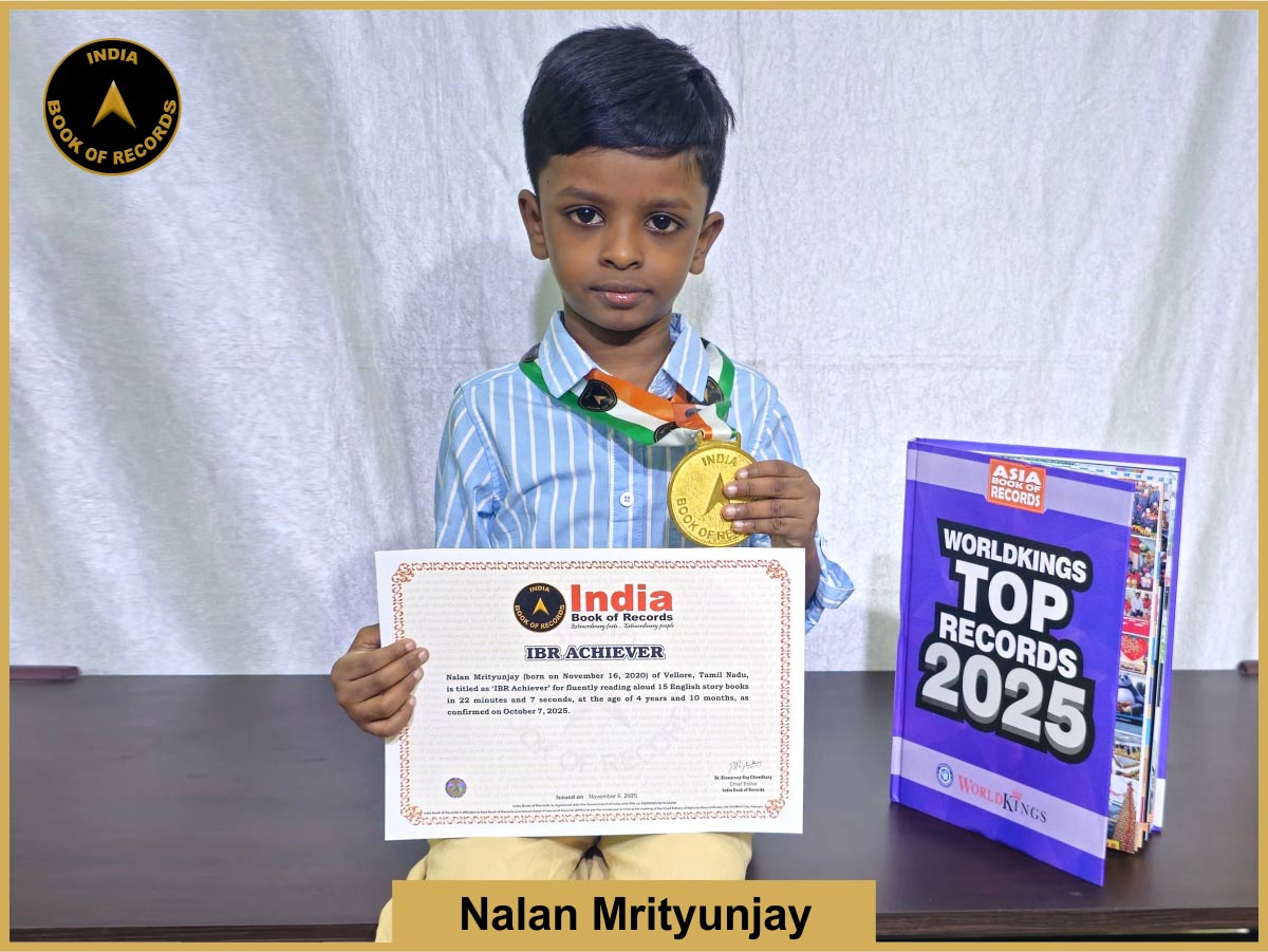 Nalan Mrityunjay - IBR Achiever - India Book of Records