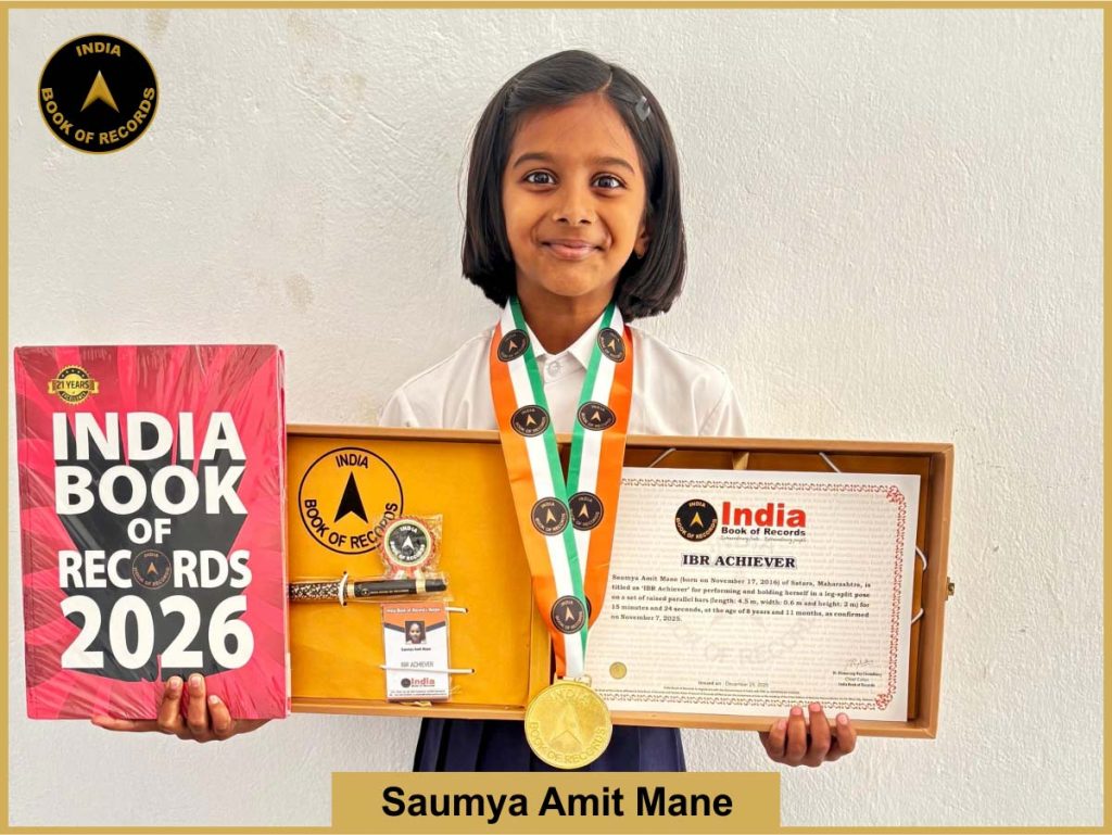 Saumya Amit Mane - IBR Achiever - India Book of Records