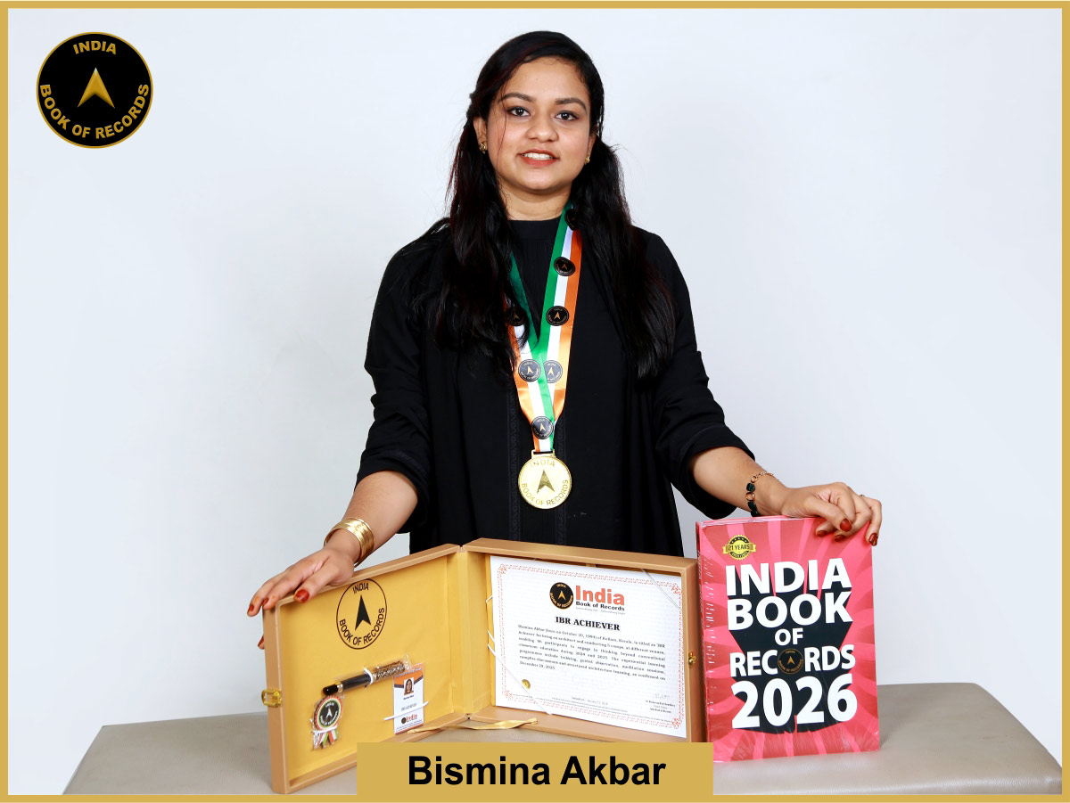 Bismina Akbar - IBR Achiever - India Book of Records