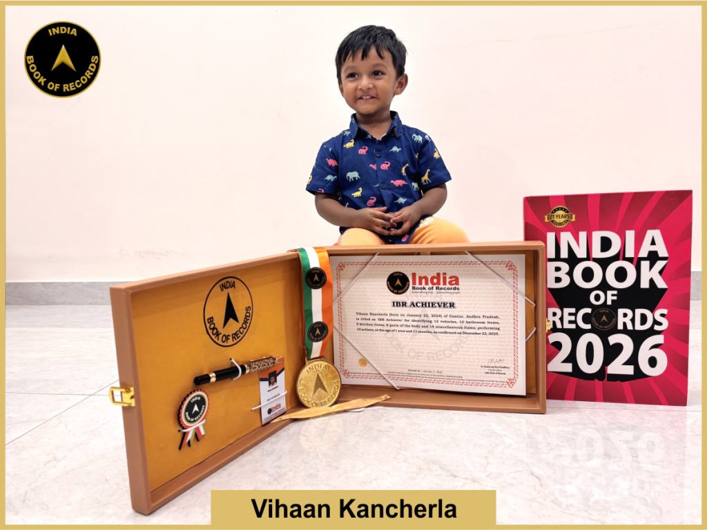 Vihaan Kancherla - IBR Achiever - India Book of Records
