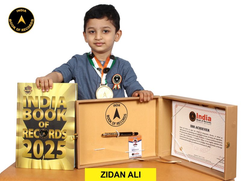 Zidan Ali - IBR Achiever - India Book of Records